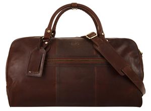 4260543039738 - Reisetasche PIKÉ Gr B H T 54cm x 29cm x 27cm onesize braun Leder vintage Taschen echt Leder