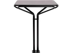 3660141959567 - Meet by Paperflow Beistelltisch Bistro Stahlgestell mit MDF-Platte mit Standfuß B 800 x T 800 x H 750 mm schwarz