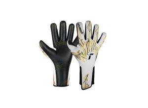 4060485487709 - Torwarthandschuhe REUSCH Pure Contact GluePrint Strapless Damen Gr 105 gold (weiß goldfarben) 72% Elastodien 23% Polyester 5% Polyamid mehrfarbig Sportlich Handschuhe mit Negative Cut 4060485487709 - Torwarthandschuhe REUSCH Pure Contact GluePrint Strapless Damen Gr 105 gold (weiß goldfarben) 72% Elastodien 23% Polyester 5% Polyamid mehrfarbig Sportlich Handschuhe mit Negative Cut