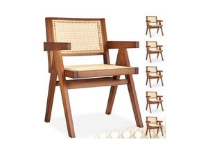 4061173271822 - tectake® Armlehnstuhl Retro-Design im 50er Jahre-Stil massives Holzgestell mit Lackierung 59 x 565 x 825 cm Belastbarkeit 120 kg