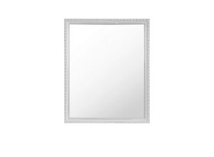 9009852871791 - Carryhome Wandspiegel  Weiß  Glas  Eukalyptusholz  massiv  rechteckig  45x55x2 cm  Spiegel Wandspiegel