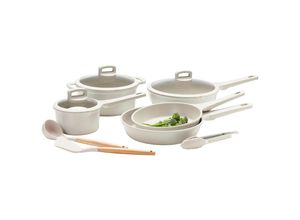 9010585564119 - Homeware Profession Kochtopfset  Klar Beige  Holz Metall Kunststoff Glas  8-teilig  Buche  vollmassiv  24 cm16 cm  41 L15 L  rund 