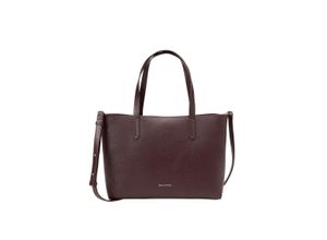 4059184150212 - Shopper MARC OPOLO aus genarbtem Rindleder Damen Gr B H T 39cm x 28cm x 11cm lila (schwarz aubergine) Leder Taschen