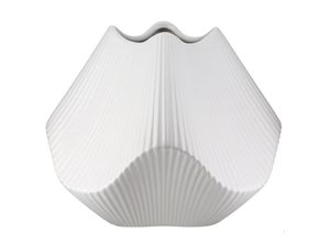 4063387553763 - Tischvase GILDE Vase Lamellen H 185 cm weiß B22cm H185cm T22cm Ø22cm Keramik Vasen