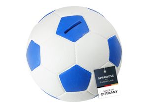 4010537479053 - HMF - 4790-05 Spardose Fußball Lederoptik 15 cm Durchmesser blau weiß