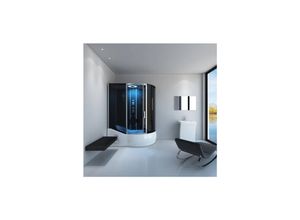 4260255474537 - Badenwanne inkl Dusche allin 4in1 schwarz (rechts) i Duschkabine Duschtempel Komplettdusche - Home Deluxe 4260255474537 - Badenwanne inkl Dusche allin 4in1 schwarz (rechts) i Duschkabine Duschtempel Komplettdusche - Home Deluxe