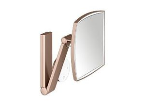 4017214059645 - iLook_move Kosmetikspiegel 17613299002 eckig 5-fache Vergrößerung beleuchtet mit Bedienfeld Wandmodell Rotgold gebürstet