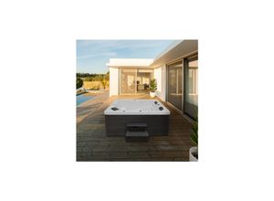 4058166268013 - HOME DELUXE Outdoor Whirlpool SUNSET - Mit Treppe und Thermoabdeckung