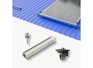 9508348426779 - Trapezblech-Montageset für 2 Module mit Kurzschienen
