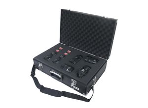 4010537145217 - HMF 14521-02 Alu Fotokoffer Waffenkoffer mit Rasterschaumstoff 565 x 36 x 16 cm Schwarz