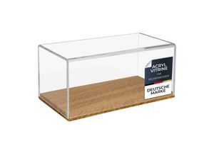 4010537468736 - HMF 46873 Acryl Vitrine   Schaukasten mit Holzsockel für Modellautos 30 x 15 x 14 cm Transparent