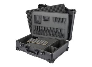 4010537157128 - HMF 15701-02 Werkzeugkoffer leer Werkzeugkasten groß mit Rasterschaumstoff 46 x 33 x 15 cm