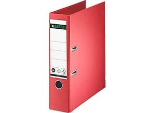 4002432102839 - AKTION LEITZ 1007 Ordner rot Karton 80 cm DIN A4 mit Prämie nach Registrierung