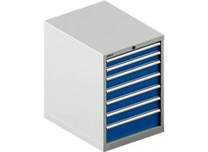 4051273668592 - Select Schubladenschrank 27-36 7 Schübe bis 75 kg B 564 x T 725 x H 800 mm enzianblau lichtgrau