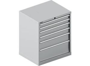 4051273658012 - Select Schubladenschrank 36-27 6 Schübe bis 75 kg B 717 x T 572 x H 850 mm weißalu