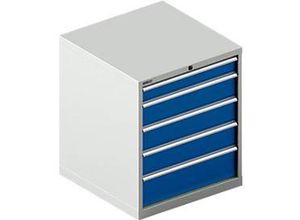 4051273679987 - Select Schubladenschrank 36-36 7 Schübe bis 75 kg B 717 x T 725 x H 1150 mm lichtgrau enzianblau