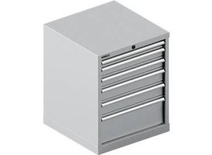4051273652232 - Select Schubladenschrank 27-27 6 Schübe bis 75 kg B 564 x T 572 x H 700 mm weißaluminium weißaluminium