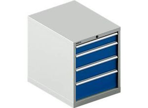 4051273666215 - Select Schubladenschrank 27-36 4 Schübe bis 75 kg B 564 x T 725 x H 700 mm enzianblau lichtgrau