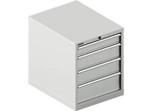 4051273666123 - Select Schubladenschrank 27-36 4 Schübe bis 75 kg B 564 x T 725 x H 700 mm lichtgrau lichtgrau