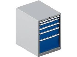 4051273667632 - Select Schubladenschrank 27-36 5 Schübe bis 75 kg B 564 x T 725 x H 800 mm enzianblau weißaluminium