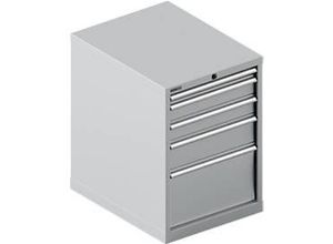 4051273667533 - Select Schubladenschrank 27-36 5 Schübe bis 75 kg B 564 x T 725 x H 800 mm weißaluminium weißaluminium