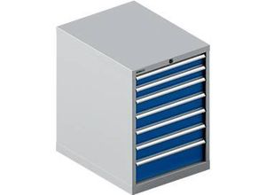 4051273668653 - Select Schubladenschrank 27-36 7 Schübe bis 75 kg B 564 x T 725 x H 800 mm enzianblau weißaluminium