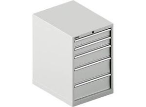 4051273670205 - Select Schubladenschrank 27-36 5 Schübe bis 75 kg B 564 x T 725 x H 850 mm lichtgrau lichtgrau