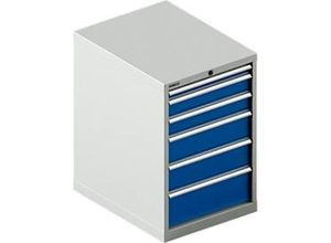 4051273670670 - Select Schubladenschrank 27-36 6 Schübe bis 75 kg B 564 x T 725 x H 850 mm enzianblau lichtgrau