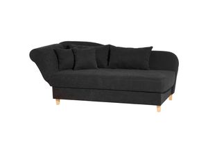 4052431040700 - Selma Recamiere mit Armteil links klappbar schwarz
