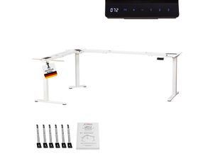 4250263740625 - Albatros LIFT L7W Gestell für Eckschreibtisch Höhenverstellbar Elektrisch weiß - Winkelschreibtisch Memoryfunktion Kindersicherung-Schreibtischgestell Höhenverstellbar Elektrisch Stufenlos