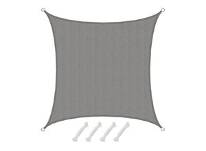 4057216042337 - UV Sonnensegel 3x3 HDPE Quadratisch Sonnenschutz Überdachung Garten Balkon Grau 4057216042337 - UV Sonnensegel 3x3 HDPE Quadratisch Sonnenschutz Überdachung Garten Balkon Grau