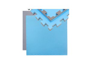 4057216036596 - 90x90cm Trainingsmatte mit Rand - 20mm Bodenschutz-Matte - blau