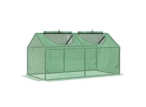 4251774946629 - Foliegewächshaus mit Fenster PE Treibhaus Tomatenhaus Frühbeet 119 x 60 x 60 cm Grün