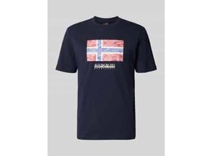 0198265658316 - T-Shirt mit Label-Print Modell DRAPEAU