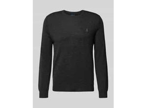 3616537728613 - Regular Fit Strickpullover mit Logo-Stitching