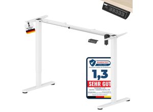 4250263741677 - UP30 weiss Gestell für Schreibtisch Höhenverstellbar Elektrisch mit Motor weiss - Stufenlos Höhenverstellbares Schreibtischgestell   Tischgestell Soft-Start Stop FarbeWeiss