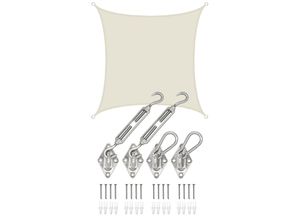 4057216046939 - 3x3m Sonnensegel Viereckig Wasserdicht - Sonnenschutz Segel Set mit Befestigung