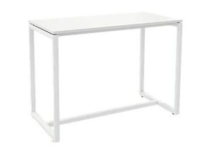 4250510884454 - meet by Paperflow Stehtisch Easy Desk aus Metall mit Bodenausgleichsschrauben H 1100 mm desinfektionsmittelbeständig weiß weiß