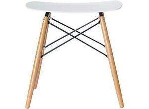 3660141230246 - meet by Paperflow Hocker Skoll B 470 x T 350 x H 480 mm pflegeleichte Polypropylen-Sitzschale weiß