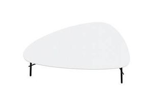 3660141226270 - Beistelltisch meet by Paperflow Lazy Trapezform furniertes MDF Stahlgestell B 930 x T 500 x H 400 mm weiß schwarz