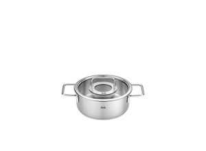 4009209398617 - Bratentopf FISSLER Pure Collection silber (silberfarben) B26cm H14cm L35cm Ø24cm Töpfe Made in Germany