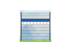 4068864011194 - zaun zu® Sichtschutz PP Sichtschutz Fanartikel Vereinsfarben Blau Weiß Volle Streifenbreite GELOCHT