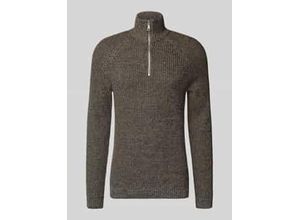 5715749935494 - Slim Fit Strickpullover mit Reißverschluss Modell Darik