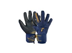 4060485473252 - Torwarthandschuhe REUSCH Attrakt Freegel Fusion Goaliator Damen Gr 105 bunt (goldfarben blau) 83% Elastodien 13% Polyester 4% Polyamid mehrfarbig Handschuhe mit Evolution Negative Cut