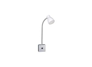4002707233855 - LED Steckerleuchte Stecker Flexo Metall weiß H 37 cm 4002707233855 - LED Steckerleuchte Stecker Flexo Metall weiß H 37 cm