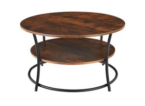 4061173209306 - tectake® Couchtisch Cromford 80x46cm - Industrial Holz dunkel rustikal