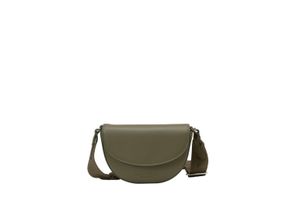 4059184153084 - Umhängetasche MARC OPOLO aus einer Lederalternative aus recyceltem Polyester Damen Gr B H T 18cm x 11cm x 5cm grün (schwarz mossy olive) Polyester unifarben Taschen