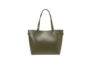 4059184151943 - Shopper MARC OPOLO mit seitlichen Riemen Damen Gr B H T 43cm x 28cm x 15cm grün (burnt olive) Leder unifarben Taschen