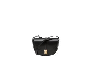 4059184153183 - Umhängetasche MARC OPOLO mit edlem Klappverschluss Damen Gr B H T 24cm x 17cm x 9cm schwarz Leder unifarben Taschen