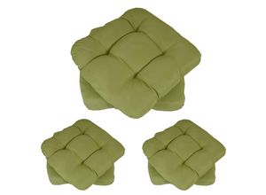 4057651117188 - 6er-Set Sitzkissen Milano Stuhlkissen Kissen 41x38x8cm ~ hellgrün 4057651117188 - 6er-Set Sitzkissen Milano Stuhlkissen Kissen 41x38x8cm ~ hellgrün